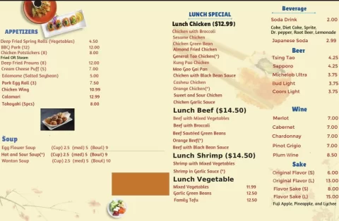 Menu - Mandarin Kitchen